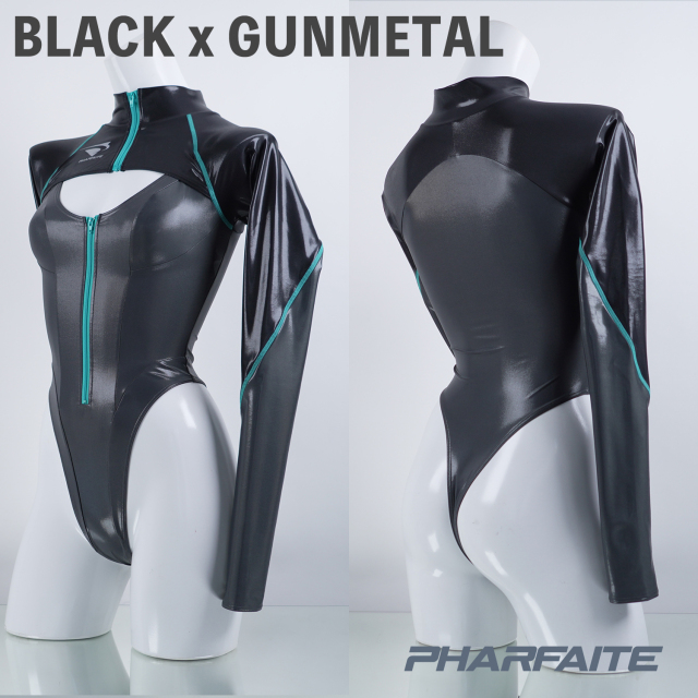 〈SGS素材〉ロングスリーブ T-BACK ハイネックボディスーツ