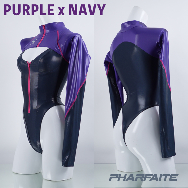 〈SGS素材〉ロングスリーブ T-BACK ハイネックボディスーツ